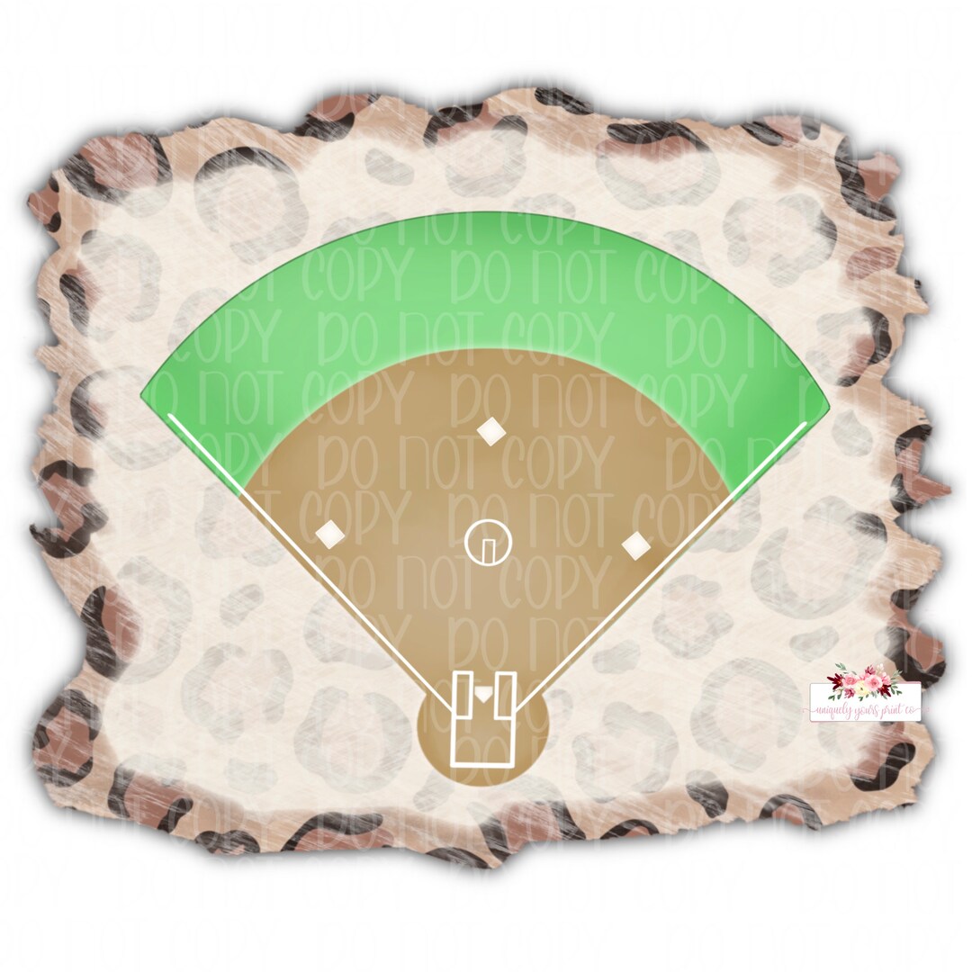 Softball Field Digital Design | PNG | Leopard Softball | Instant ...
