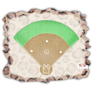 Softball Field Digital Design | PNG | Leopard Softball | Instant ...
