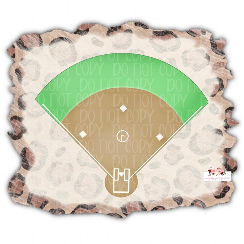 Softball Field Digital Design PNG Leopard Softball - Etsy