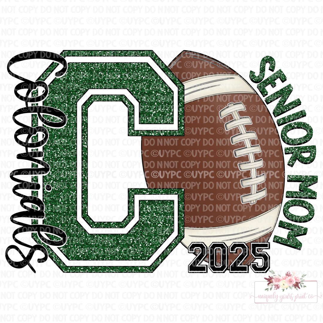 Colonials Football Senior 2025 Mom Digital Design | Green and Black ...