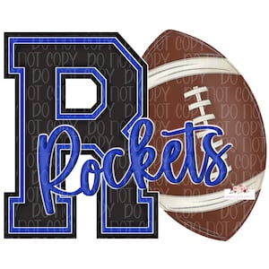 Robinson Rockets Football Digital Design| Hand Drawn | School Spirit ...