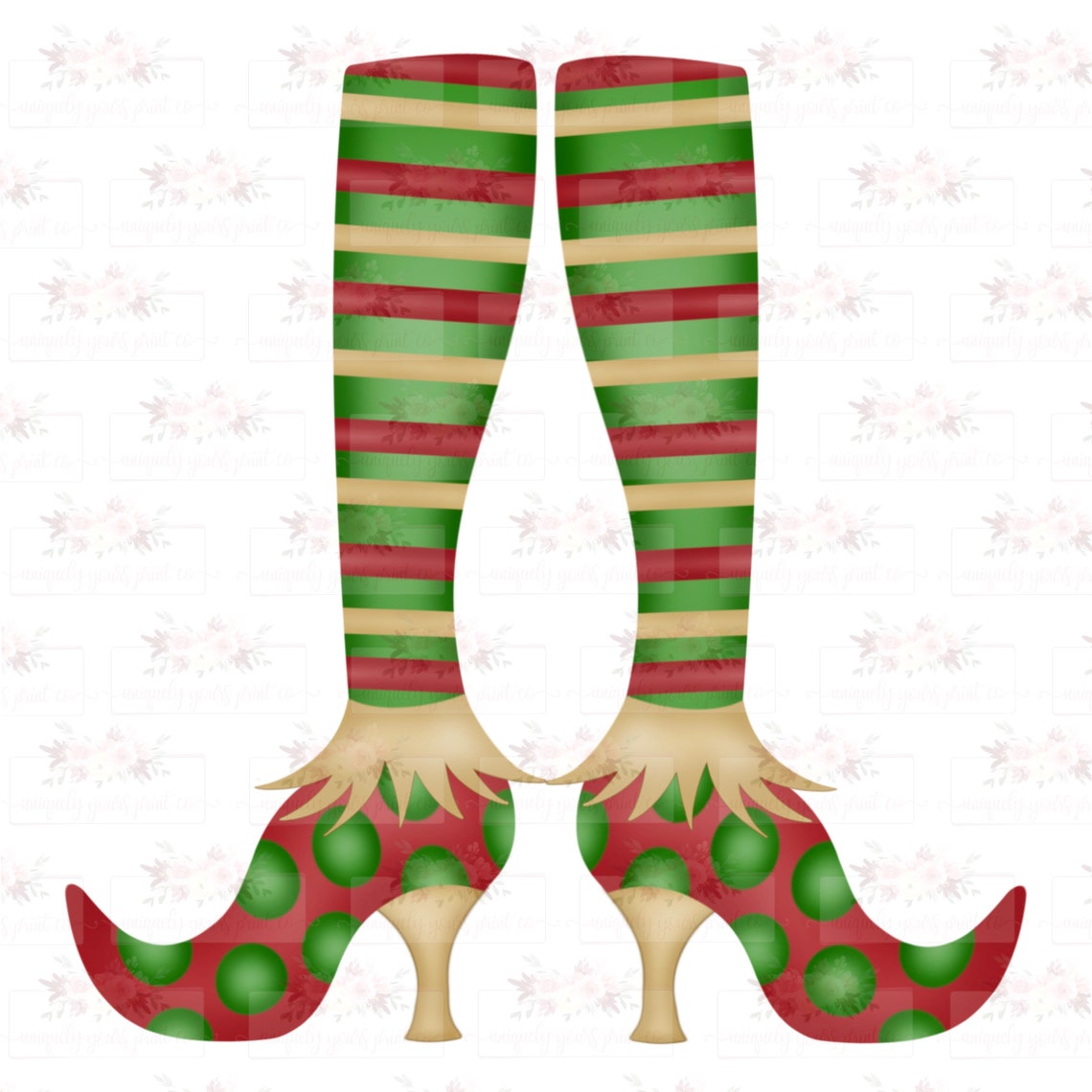 Watercolor Elf Legs Hand Drawn L Instant Download Fall - Etsy