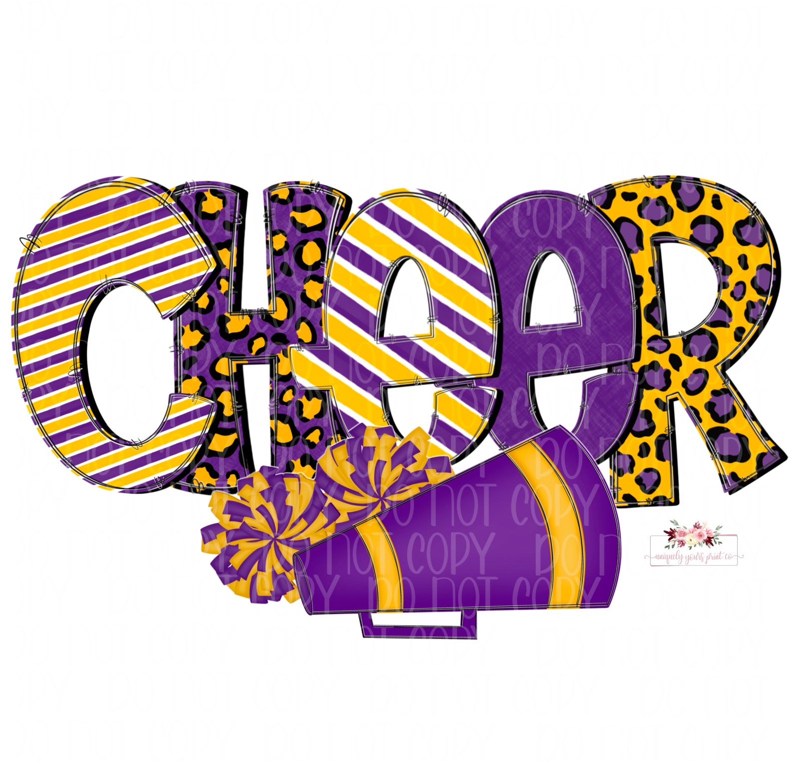 Purple & Gold Cheer Design PNG | Allstar Cheer Comp (digital Download ...