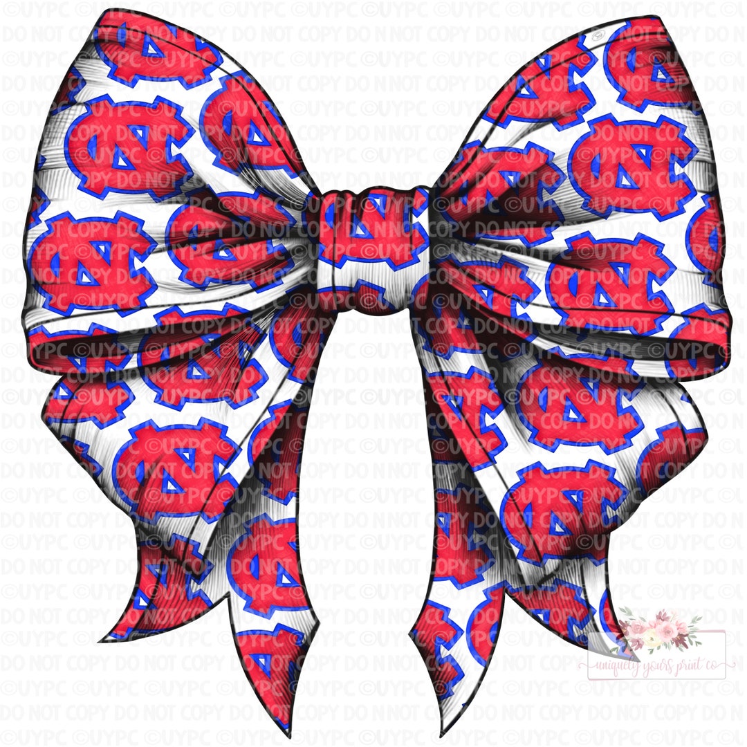 NC Rockets Mascot Print Coquette Bow Digital Design | Hand Drawn | PNG ...