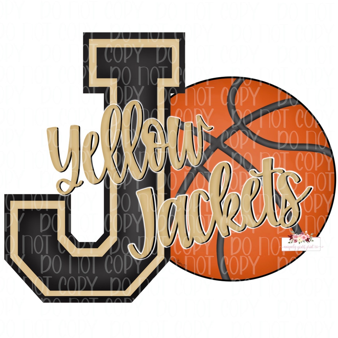 Yellow Jackets Basketball Design | Black and Gold School Spirit ...