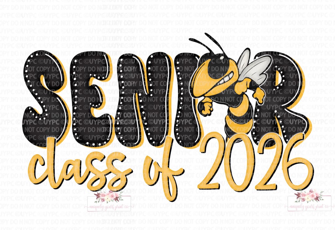 Black & Gold Yellow Jacket Hornet Mascot Senior Digital Design | Class ...