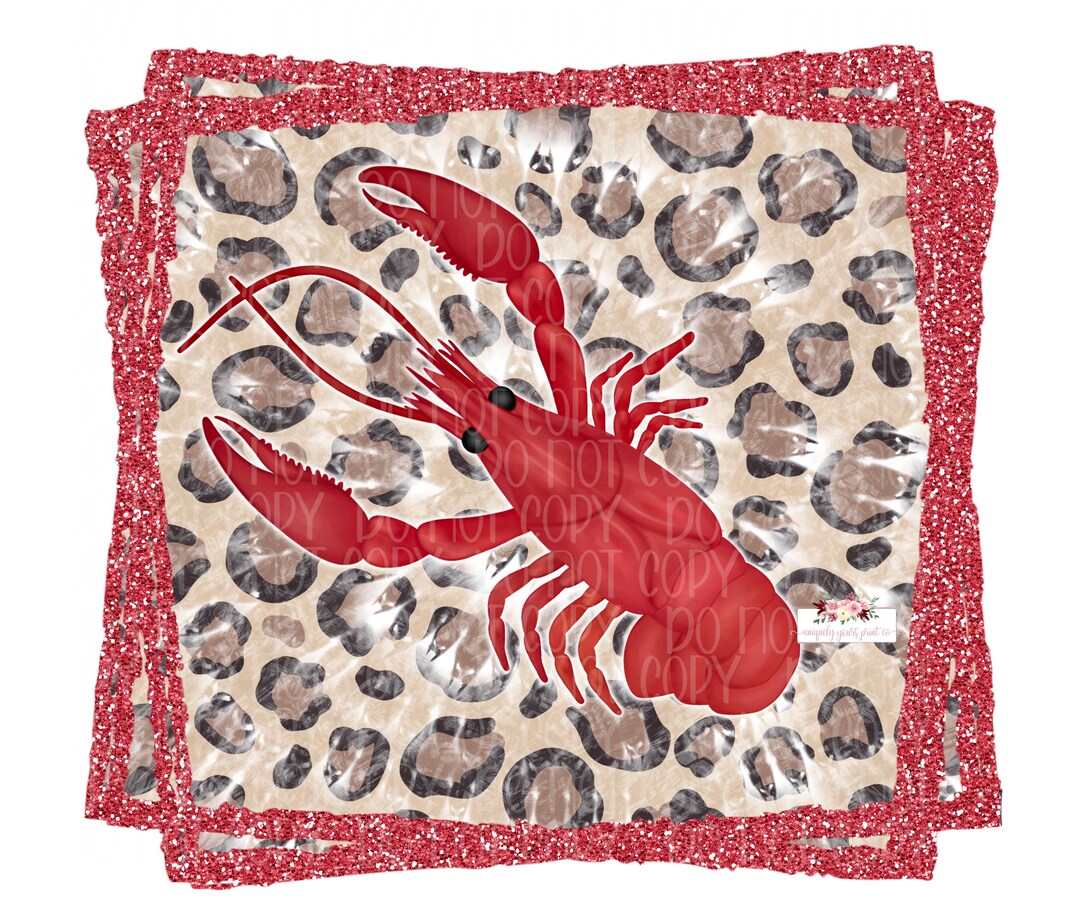 Framed Crawfish Digital Art Download | Leopard Tie Dye Crawfish ...