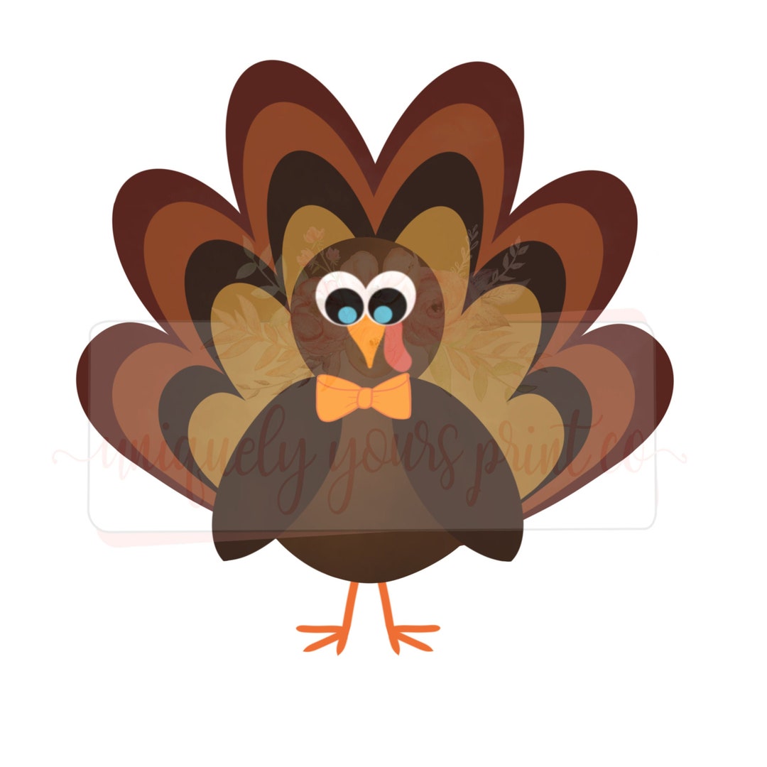 Boy Turkey PNG | Thanksgiving Sublimation | Fall Printable Design ...