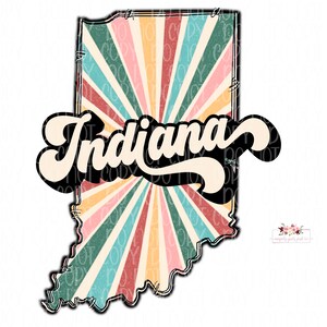 Indiana State Digital Design Download | Retro Boho Starburst Pattern ...