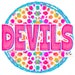 Devils Mascot Digital Design Download Cheetah Tie Dye With Glitter ...