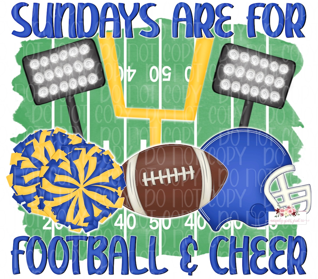 Royal Blue & Gold Football Digital Design | Sundays Are for Football ...