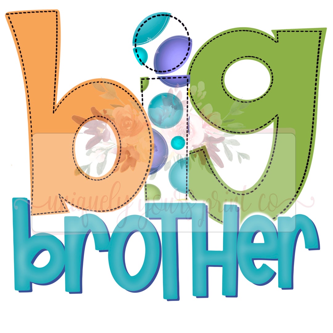 Big Brother PNG | Hand Drawn | Doodle Design | Sublimation |digital ...