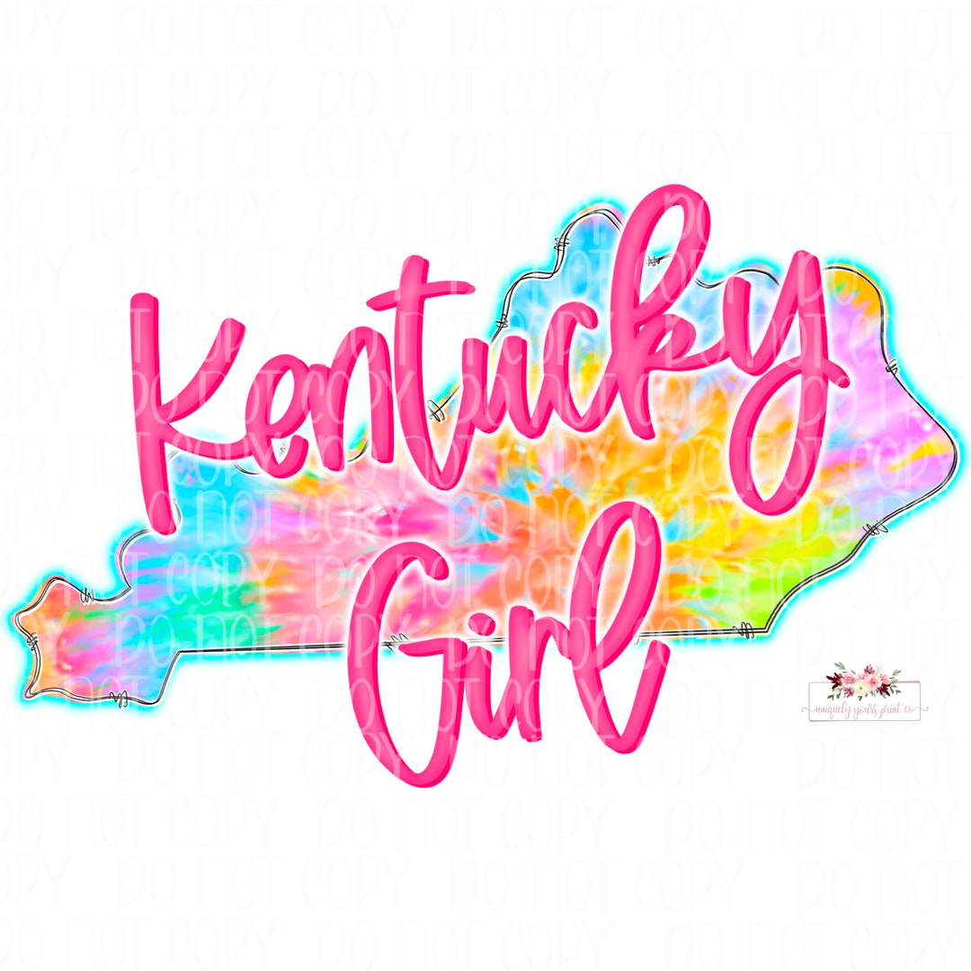 Kentucky Girl Tie Dye Design | Hand Drawn PNG (digital Download) - Etsy