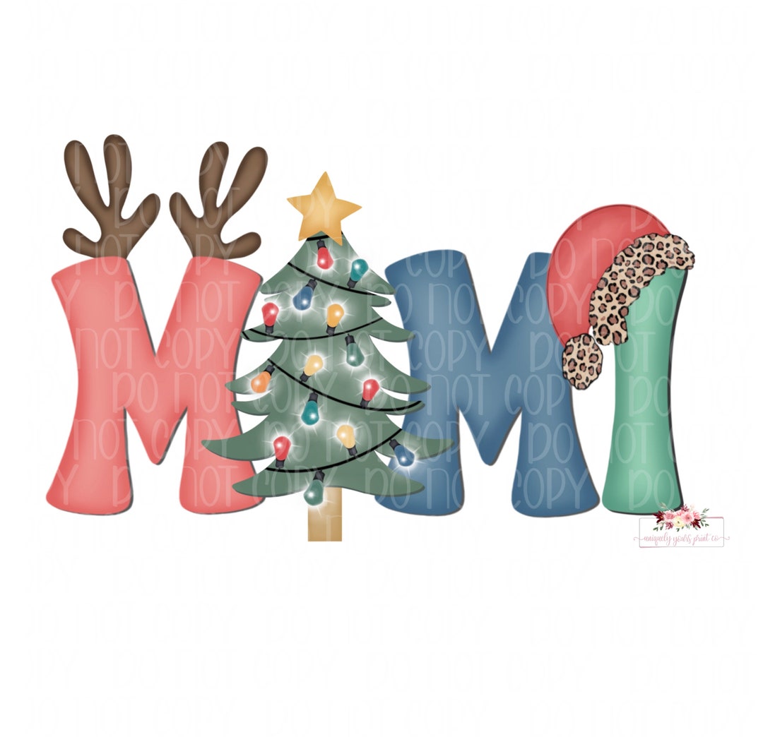 Christmas Mimi Digital Design | PNG | Reindeer Christmas Tree Leopard ...