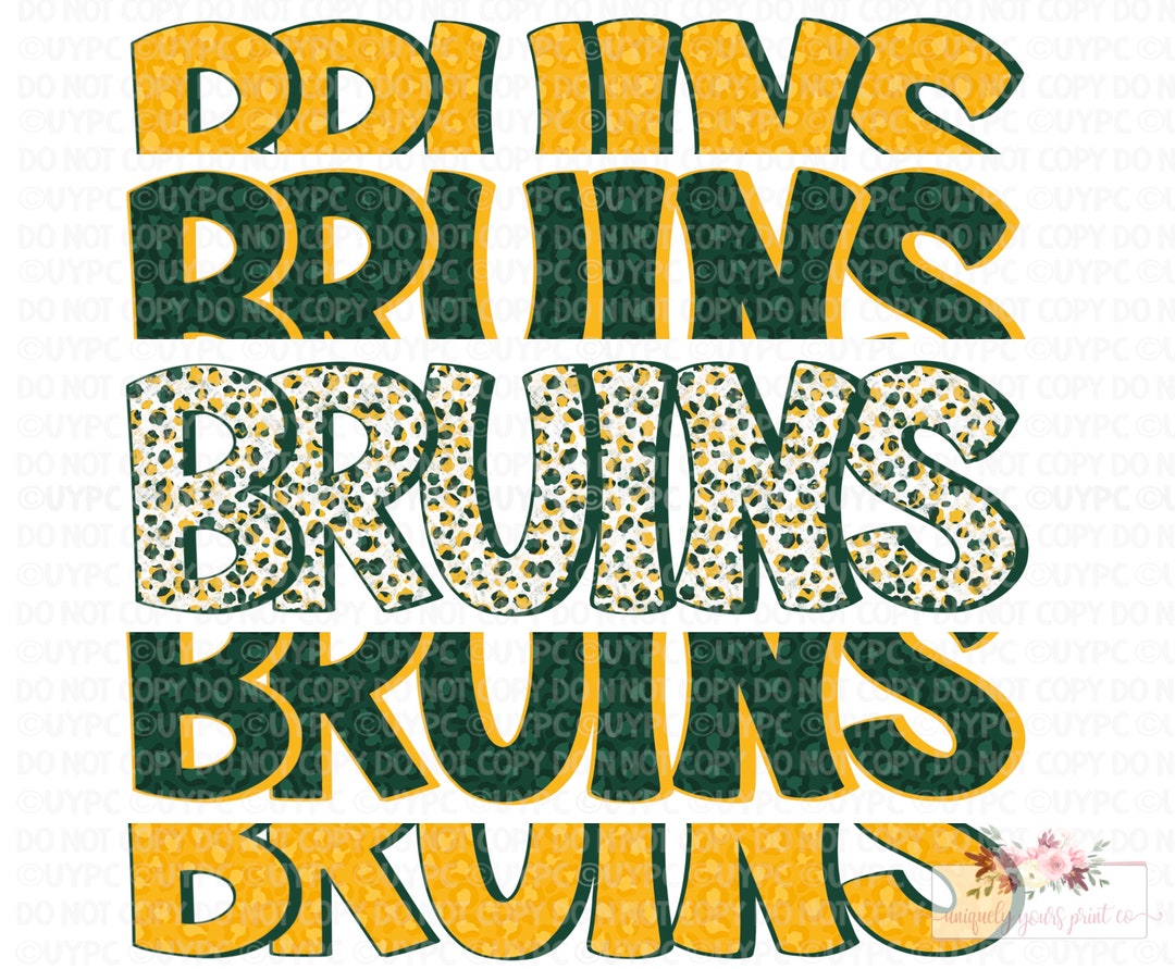 Bruins Mascot Digital Design | Cheetah Leopard Print (PNG Download) - Etsy