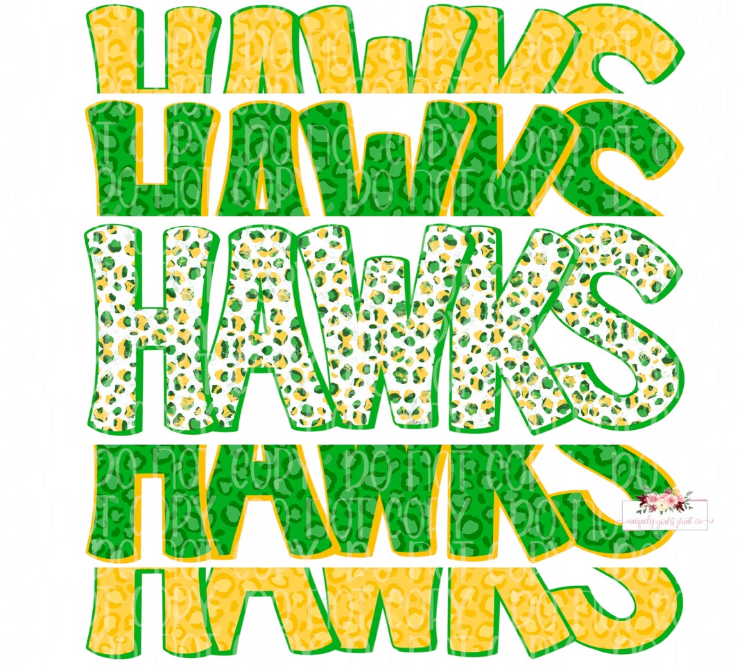 Hawks Digital Design | Mascot Clipart| Stacked Cheetah Tie Dye ...