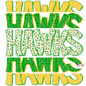 Green & Yellow Hawks Png - Etsy
