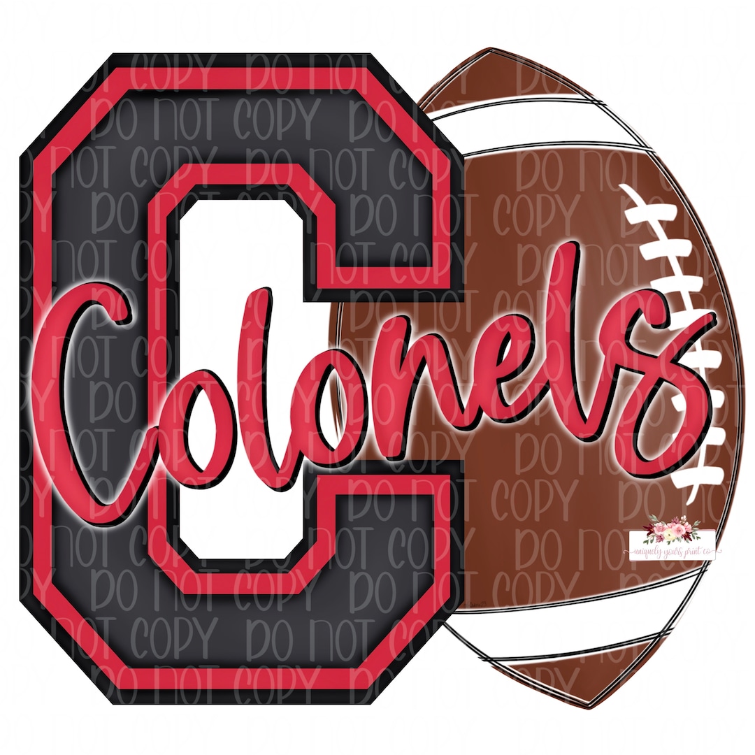 Colonels Football Digital Design | Red and Black Colonels Football ...
