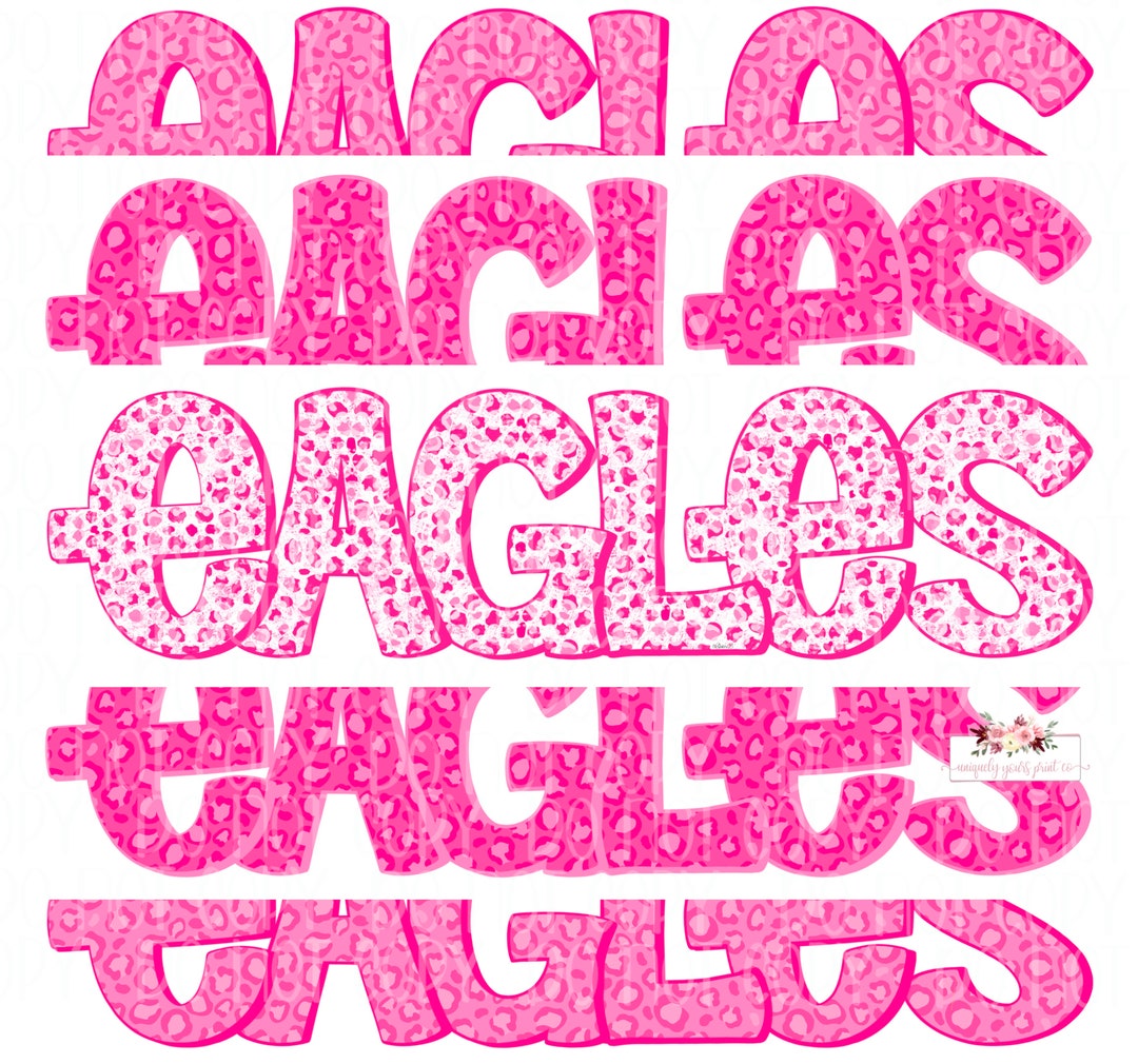 Eagles Digital Design | Pink Eagles Stack | Eagle Mascot | Stacked ...