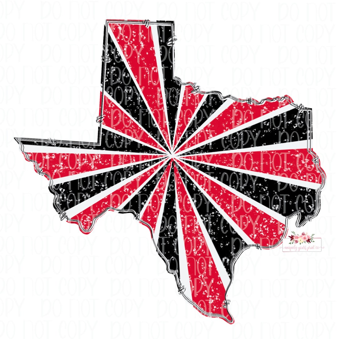 Texas Digital Design Download | Red and Black Boho Starburst Pattern ...