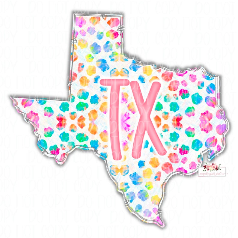 Texas Digital Download Pink TX Cheetah Tie Dye Texas Hand - Etsy