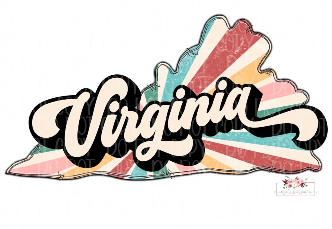 Virginia State Retro Starburst Design (PNG Digital Download) - Etsy