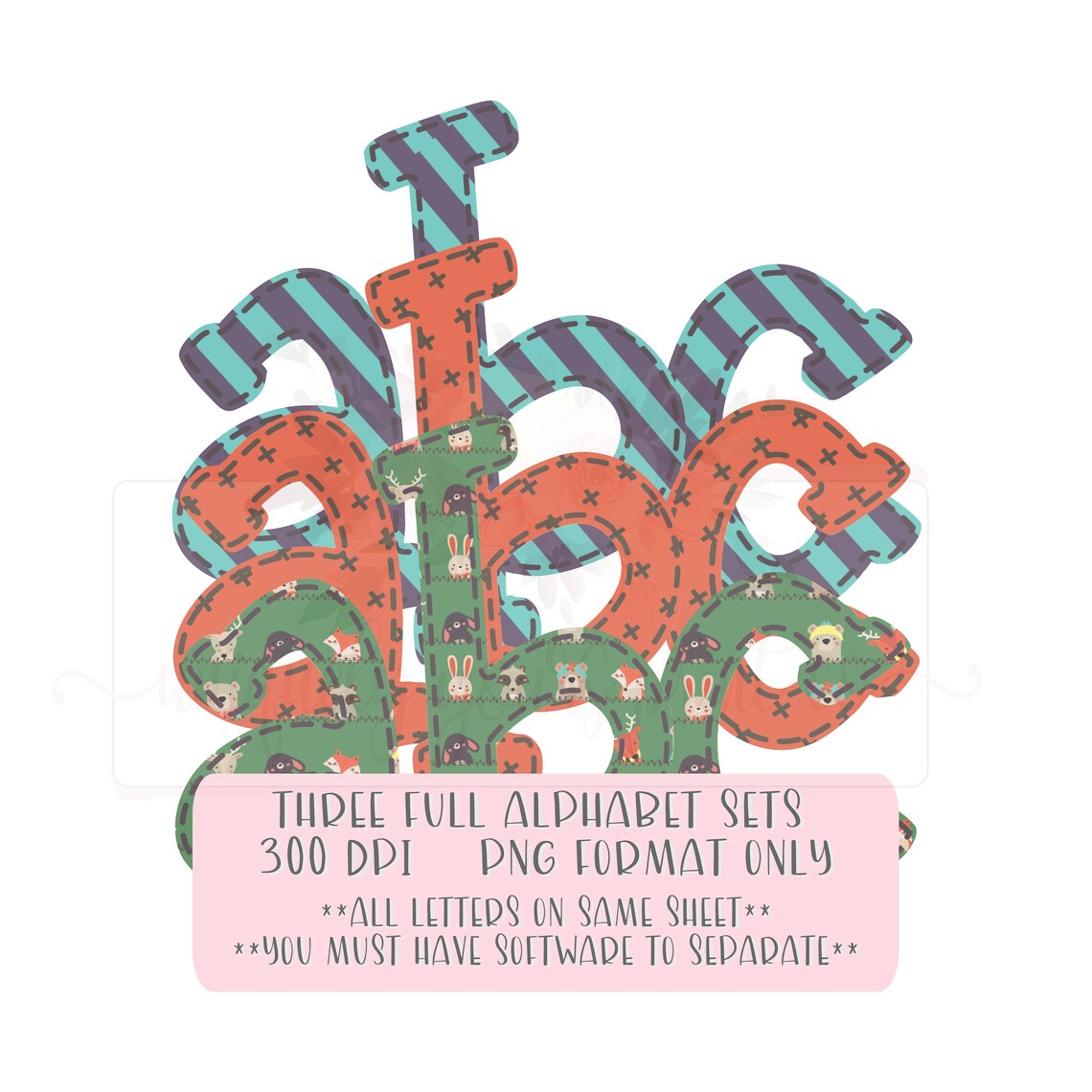 Wood Friends Alpha Pack Hand Drawn Printable PNG - Etsy