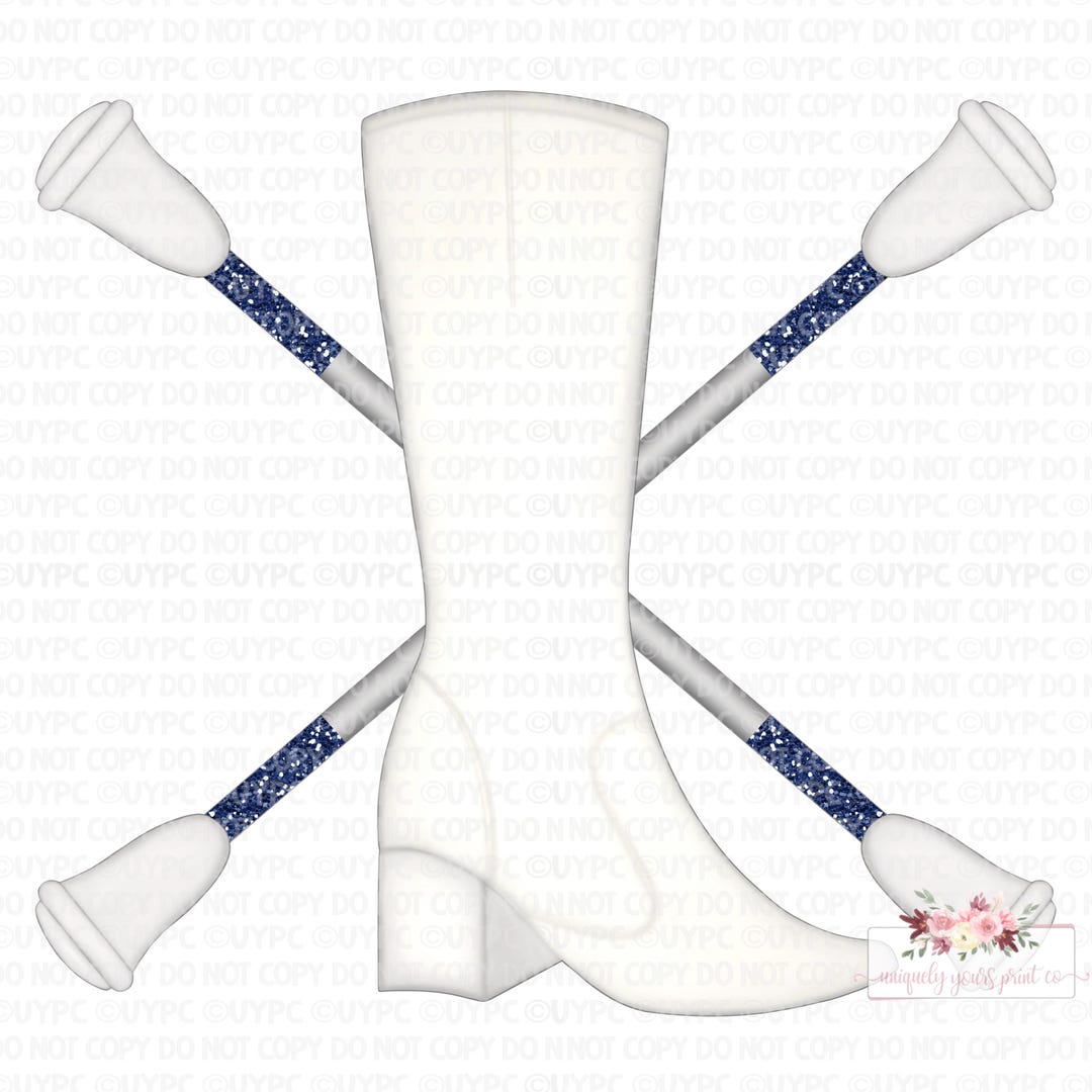 Majorette Digital Design | Navy Blue Glitter Cross Batons and Marching ...