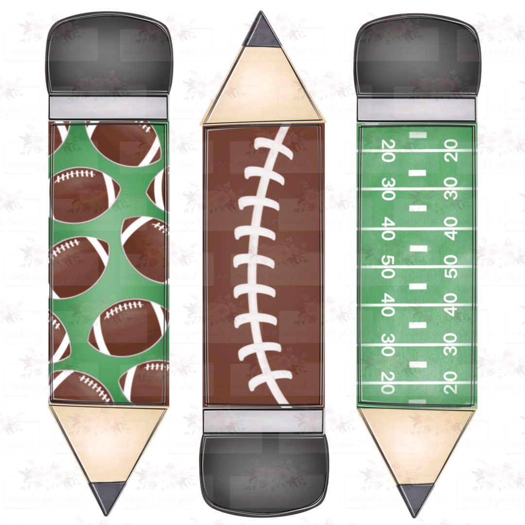 Football Pencil Trio Design | Back to School PNG (digital Download) - Etsy