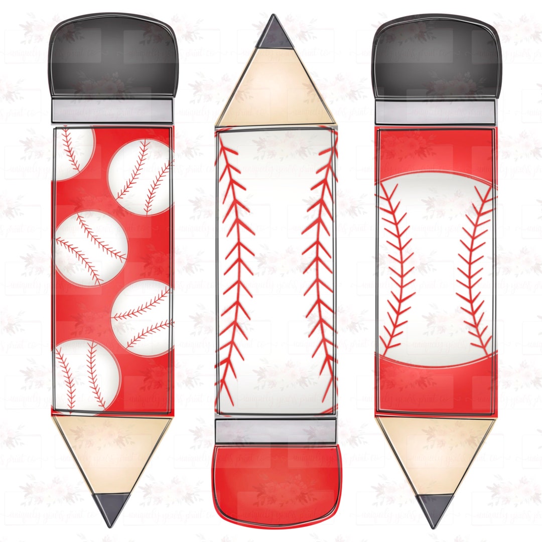 Baseball Pencil Trio With Digital Design | Printable Design ...