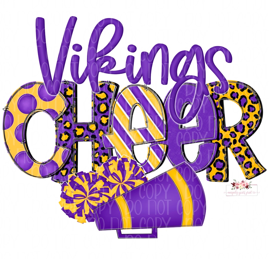 Vikings Cheer Design | Hand Drawn | PNG | Sublimation | Digital ...
