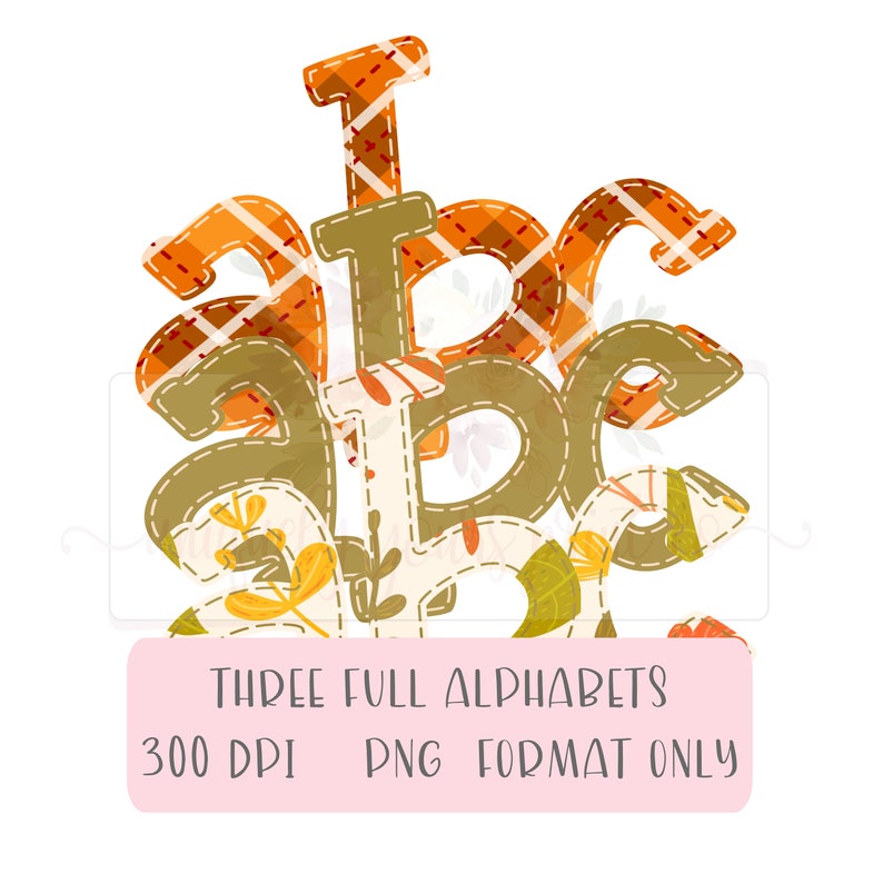 Digital Prints Prints Art & Collectibles Faux Applique alphabet alpha ...