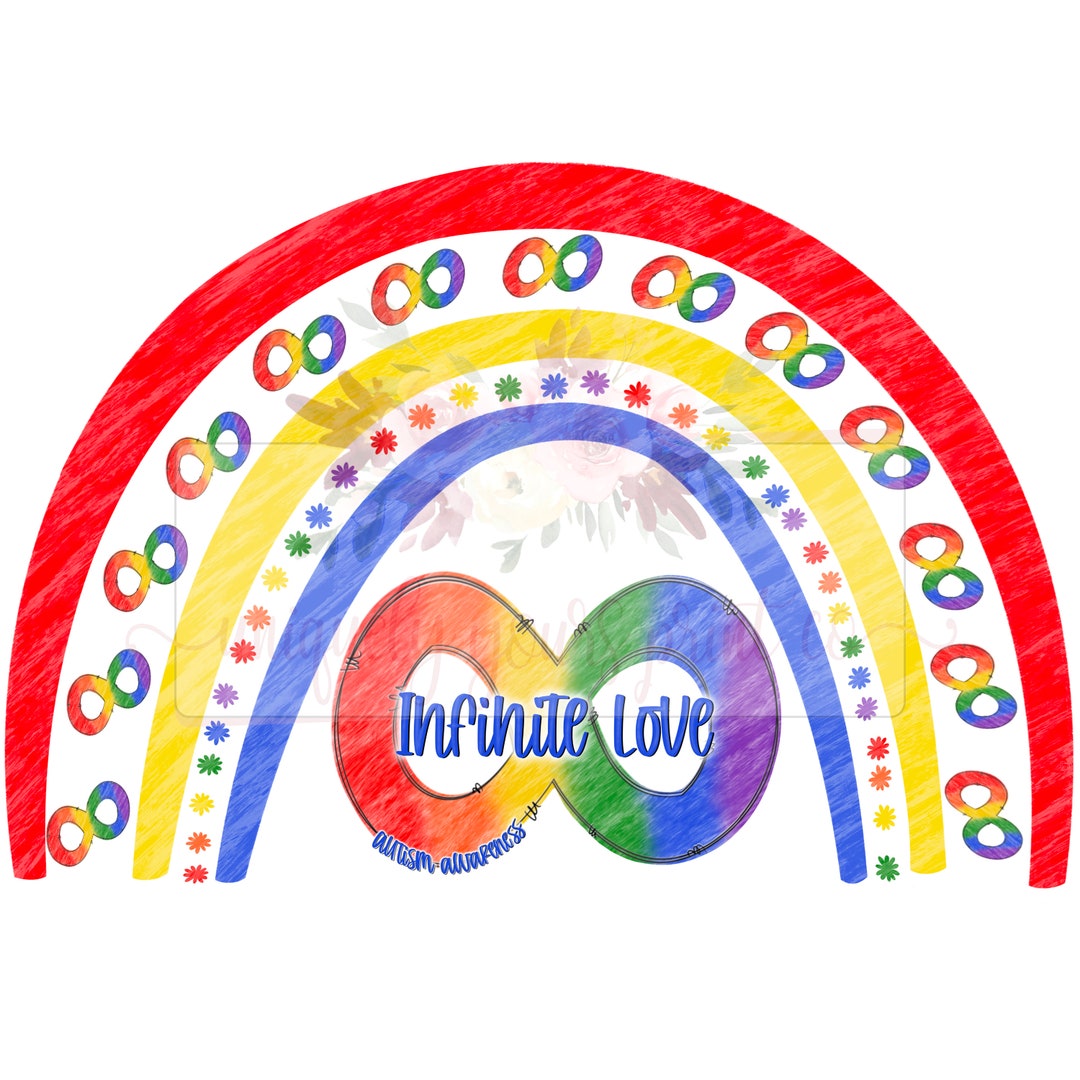Autism Awareness Boho Rainbow PNG | Autism Sublimation | Digital Design ...