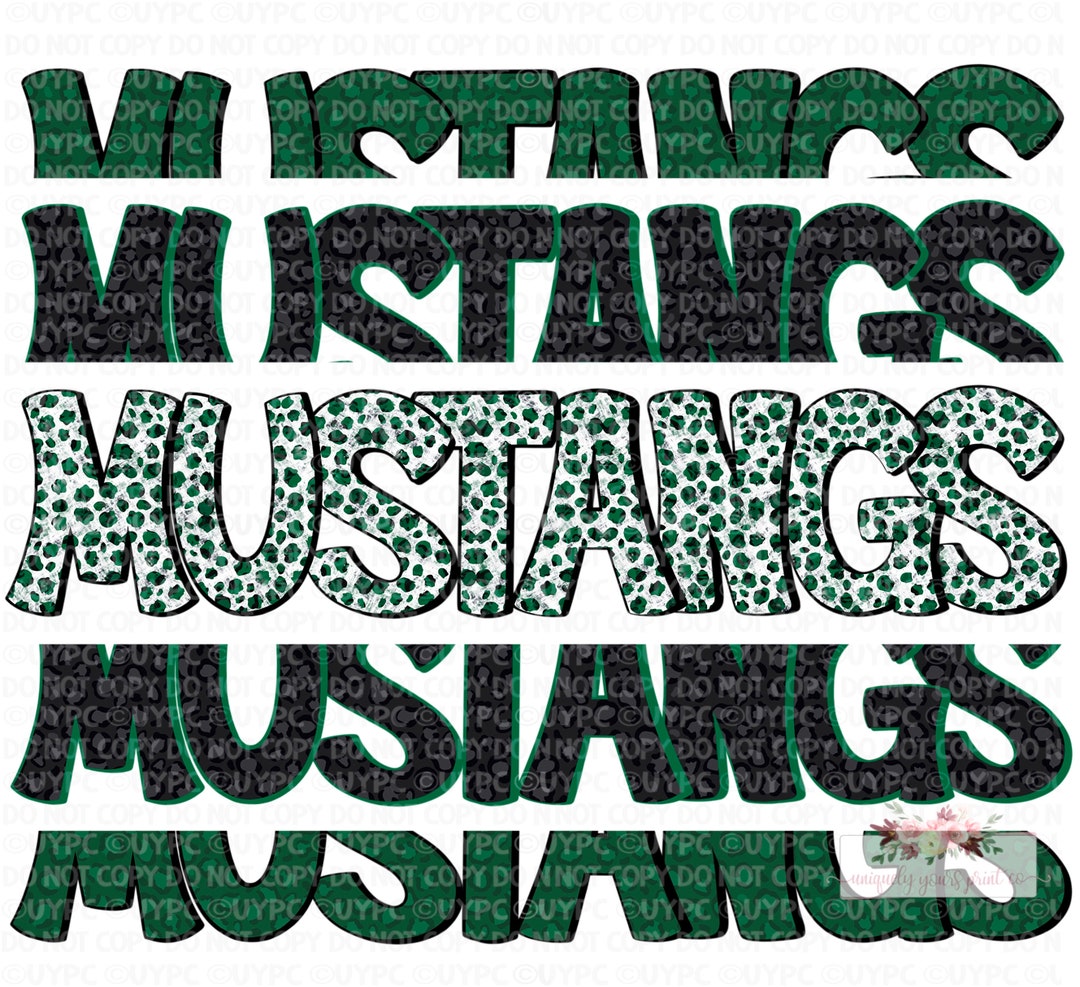 Mustangs Digital Design | Mustang Mascot | Stacked Cheetah Tie Dye ...