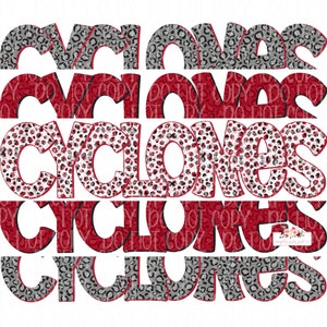 Cyclones Digital Design Cyclone Mascot Stacked Cheetah Tie Dye ...