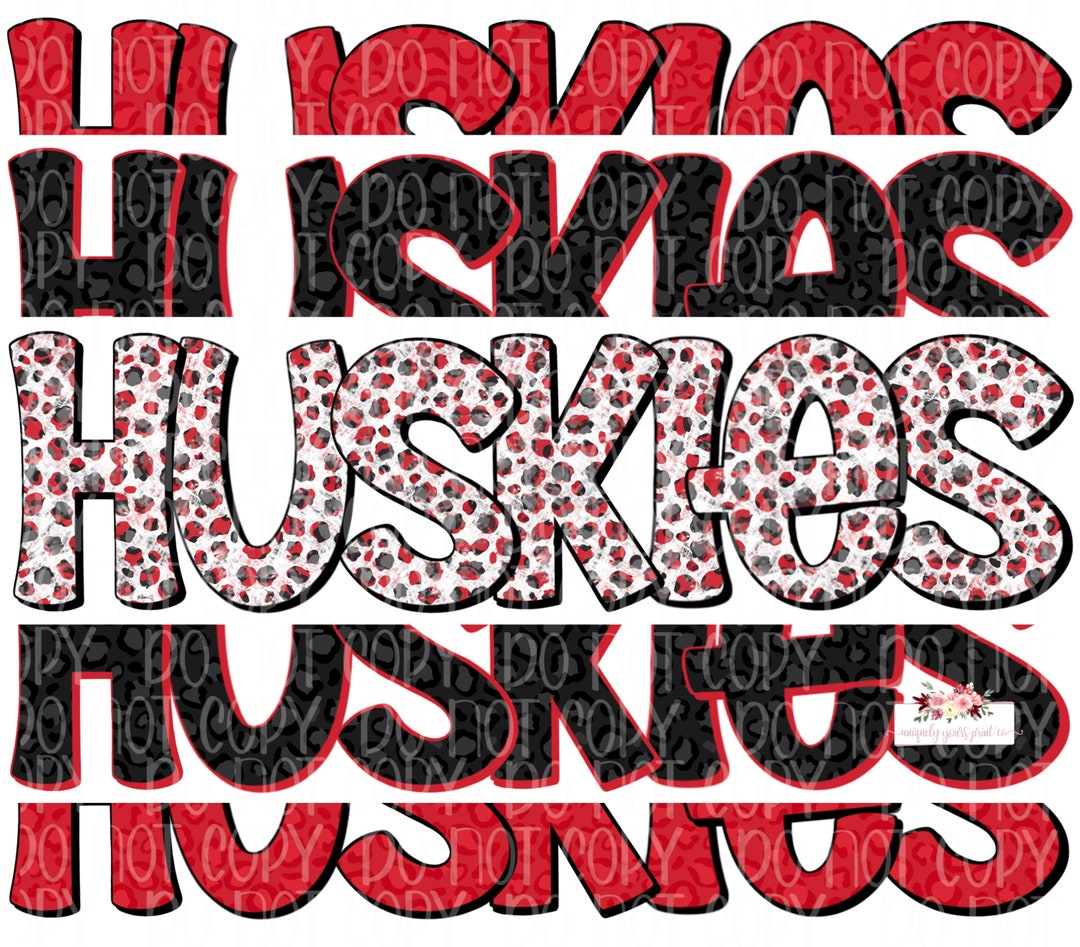 Huskies Design | Red Black Cheetah Print (digital Download) - Etsy