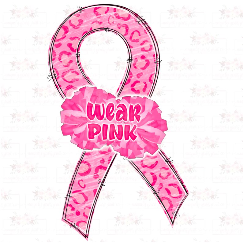 Cheerleading Pink Breast Cancer Awareness Ribbon Pink - Etsy