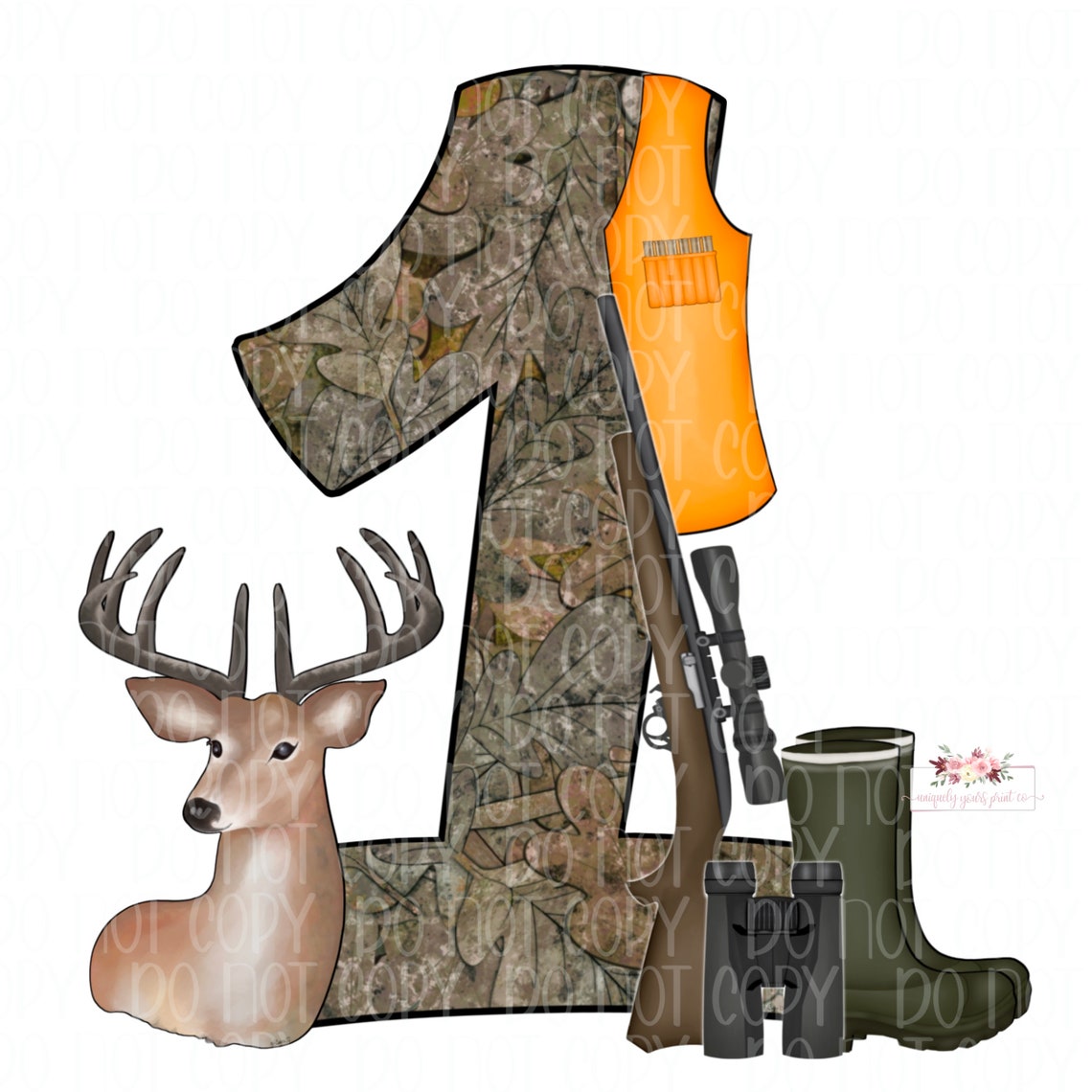 Number 1 Deer Hunting Elements Digital Design Deer Hunting 5 - Etsy