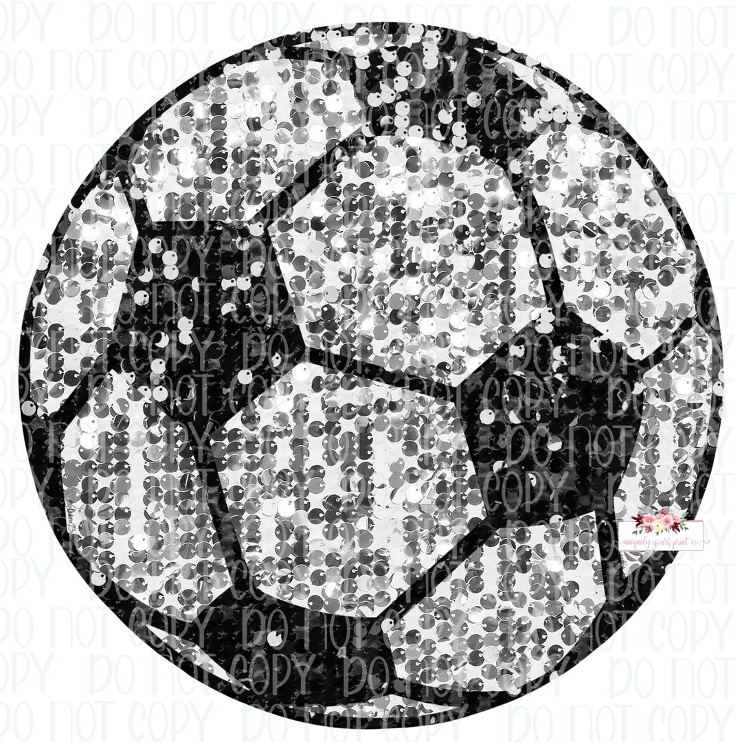 Sequins Soccer Ball Digital Design | Hand Drawn | PNG | Sublimation ...