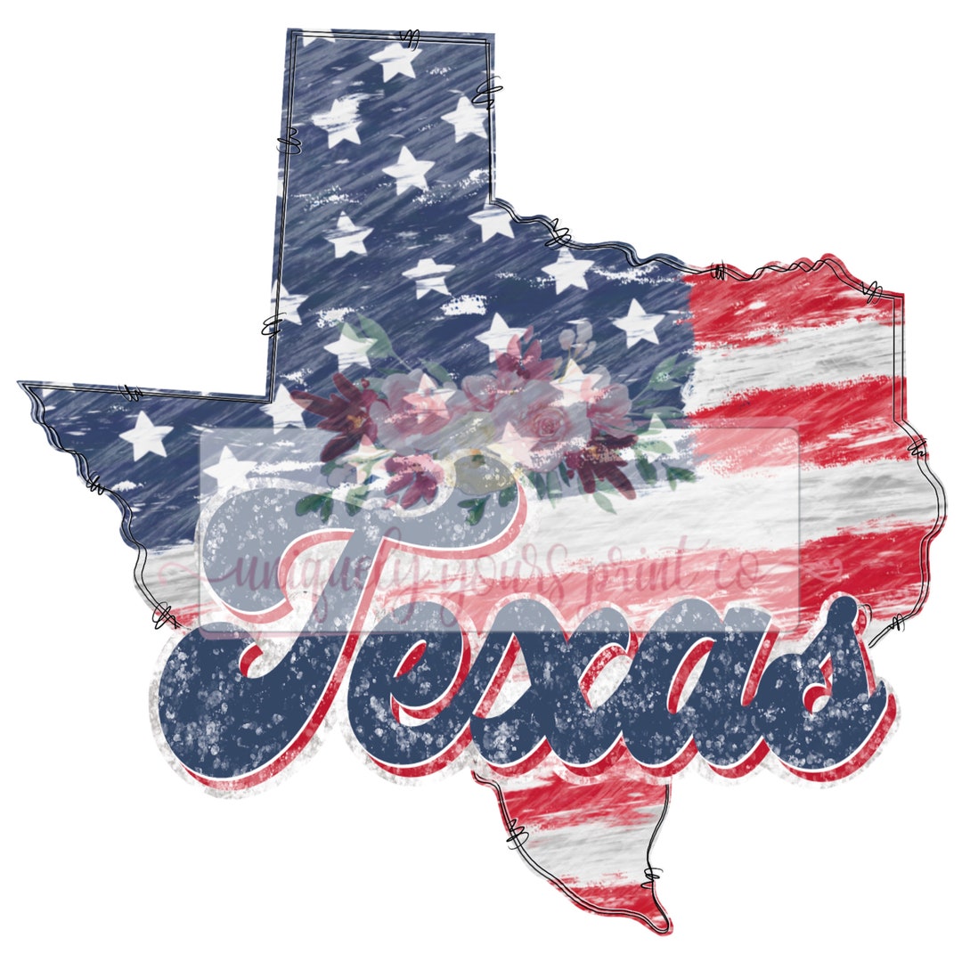 Texas State Retro Patriotic | Vintage | Hand Drawn | Doodle Design ...