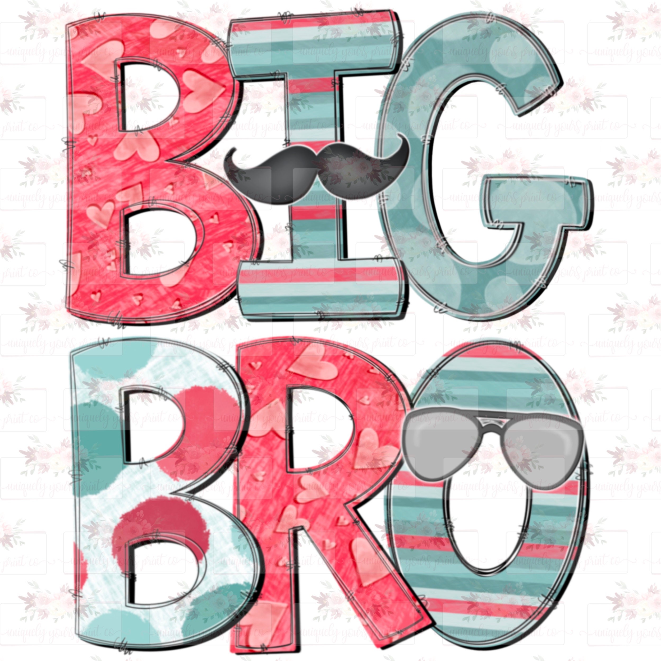 Big Bro Valentine PNG | Hand Drawn | Doodle Design | Sublimation ...