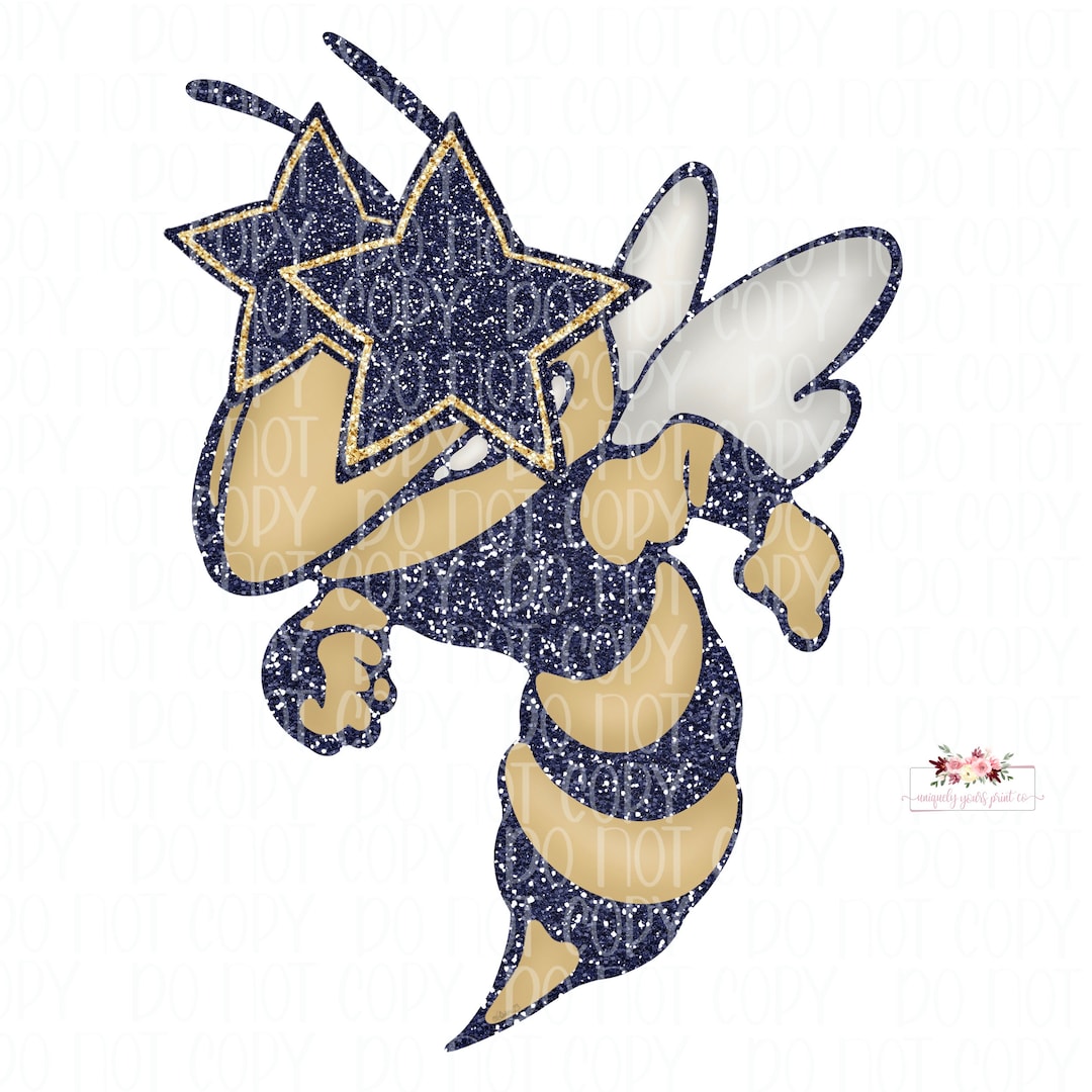 Preppy Star Eyed Mascot | Navy Glitter and Gold Jackets Hornets Mascot ...