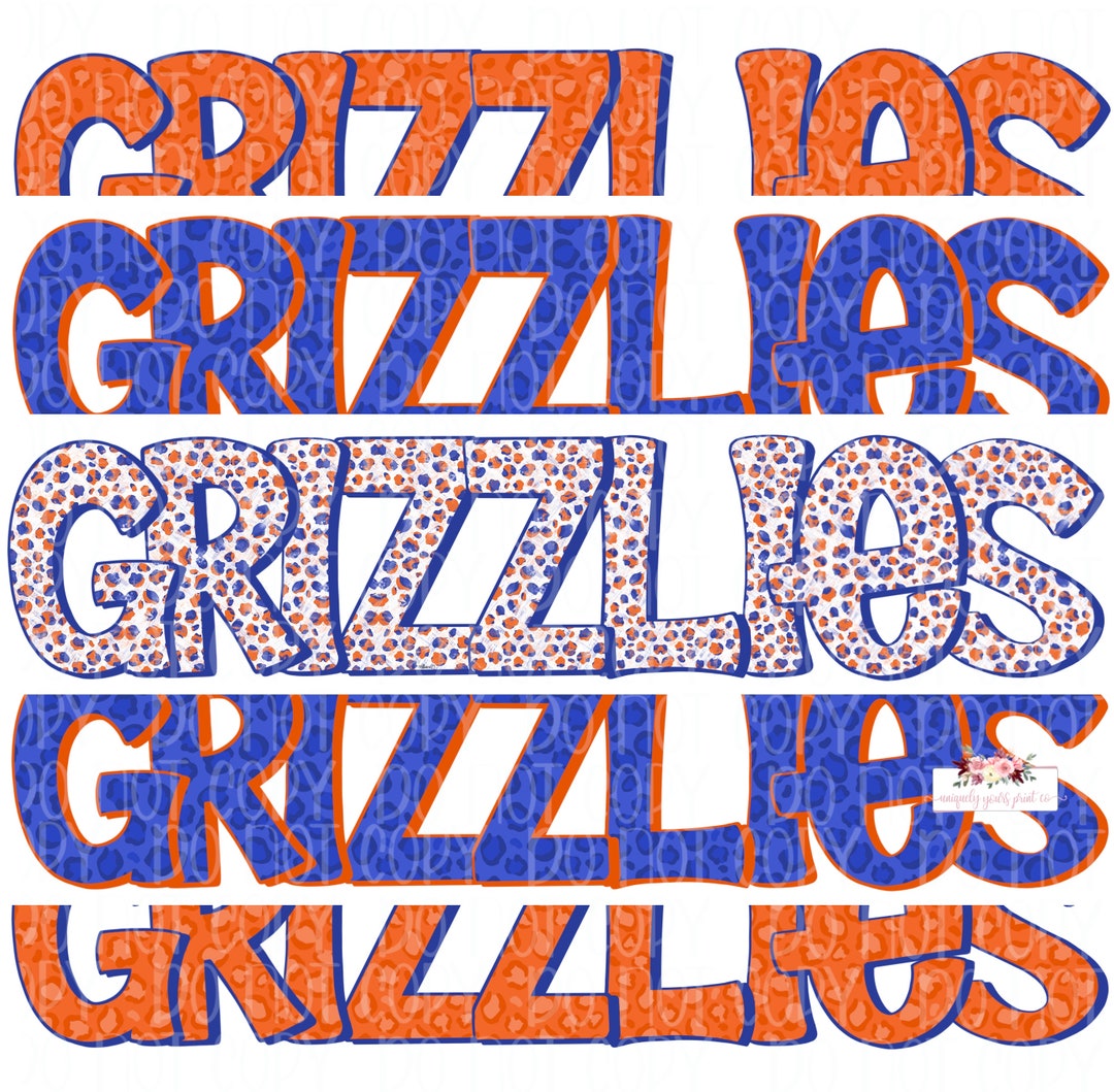 Grizzlies Mascot Digital Design | Stacked Cheetah Tie Dye & Leopard ...