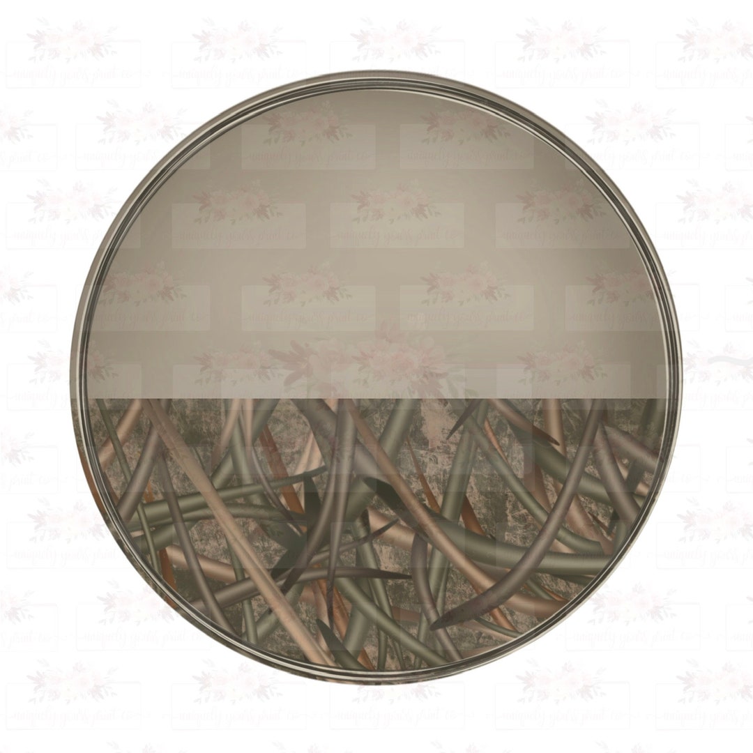 Camouflage and Taupe Circle Frame | Hand Drawn | PNG | Sublimation ...
