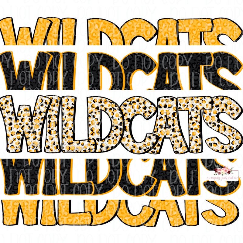 Black and Yellow Wildcats - Etsy