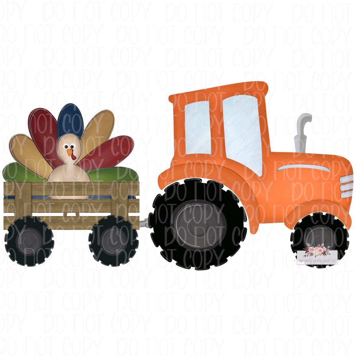 Thanksgiving Turkey Tractor PNG | Fall Sublimation Design (digital ...