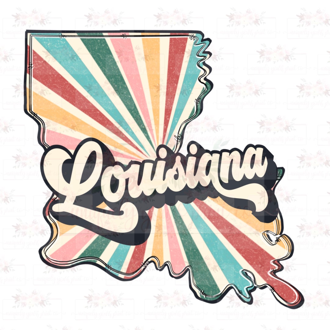 Louisiana State Retro PNG | Starburst Digital Designs | Instant ...