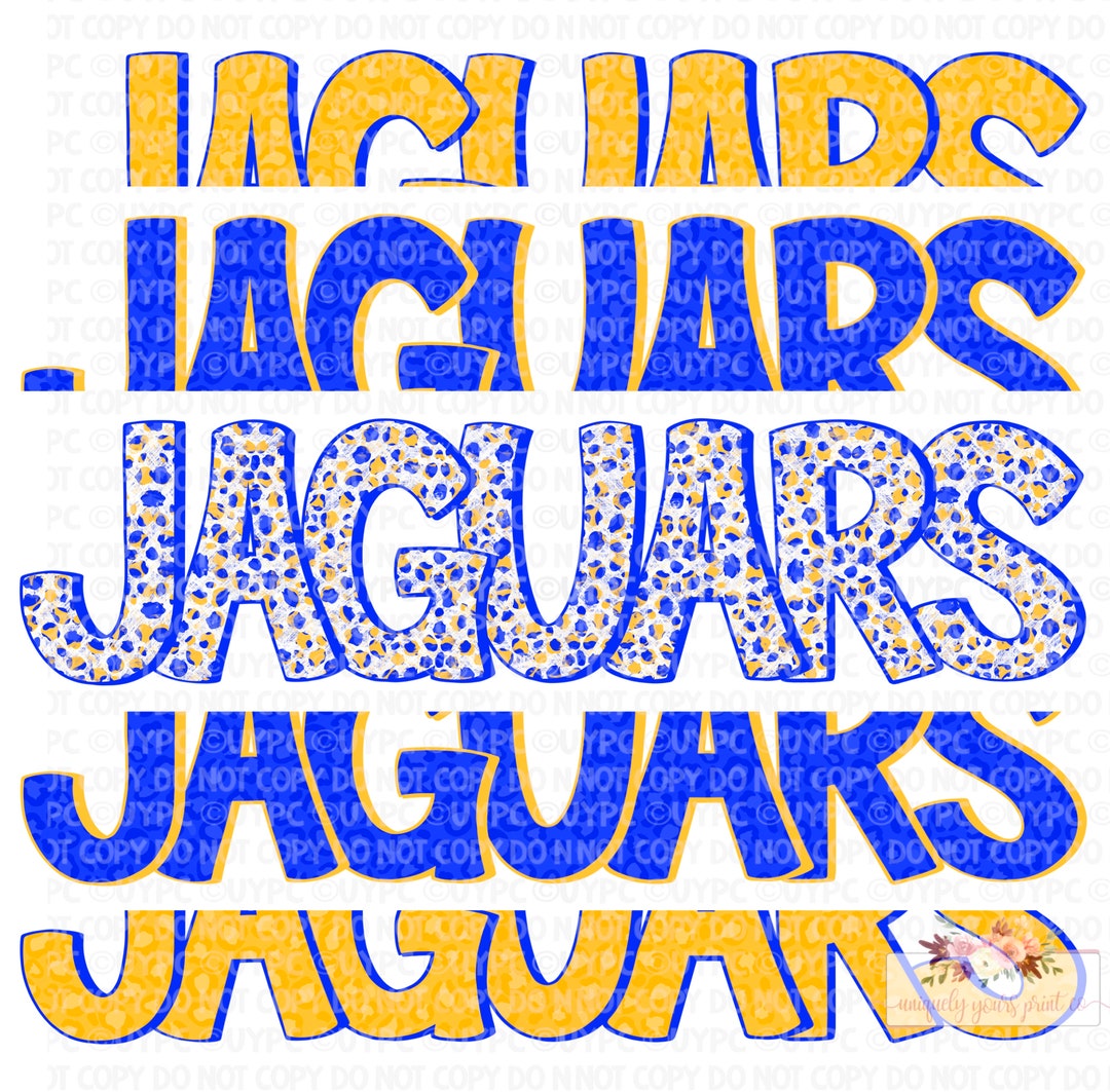 Jaguars Royal Blue and Yellow Gold Digital Design | Jaguar Mascot ...