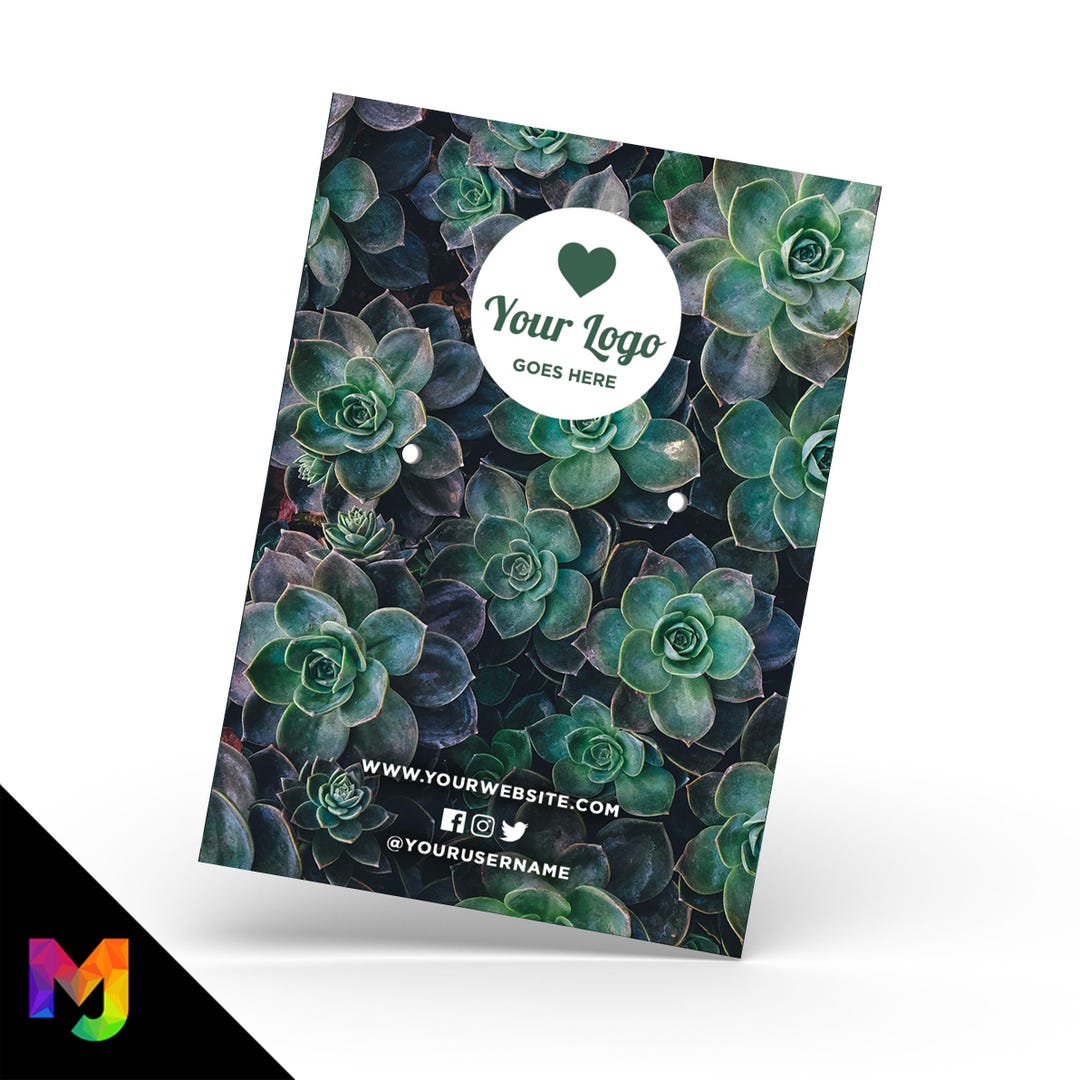 Custom Jewellery Backing Card Printing | A6 Size | Nature Natural Green ...
