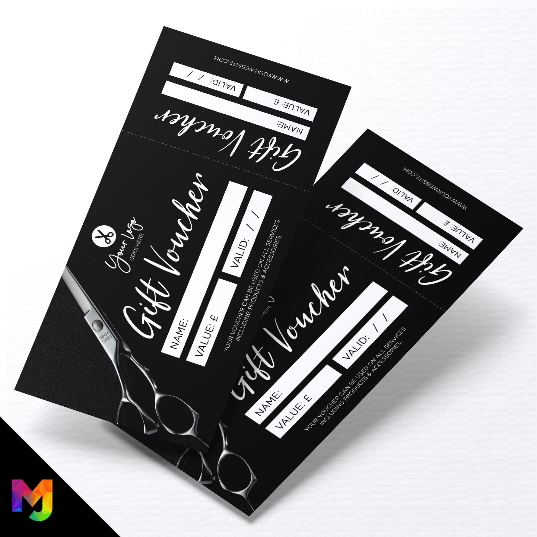 Custom Printed Gift Vouchers | Perforated Stubs | Hairdresser Salon ...
